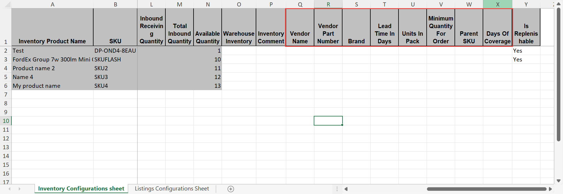 What Does the Inventory Configuration Sheet Include? – Welcome to ...