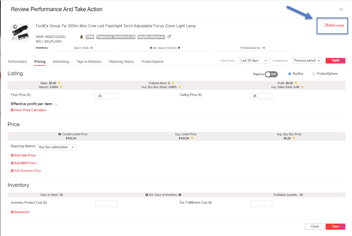 What Is the 'Add a Note' Field? – Welcome to Feedvisor Knowledge Base